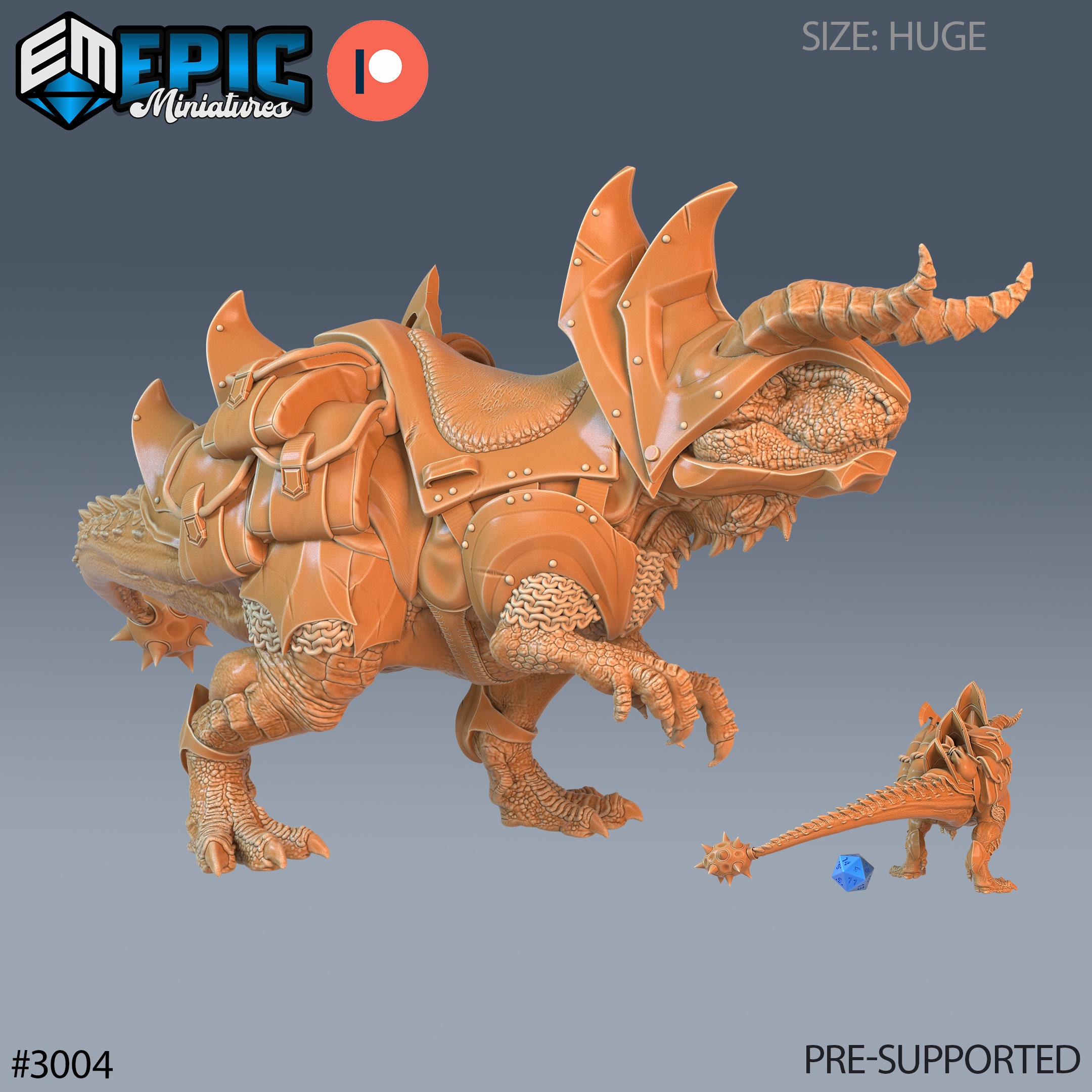 Epic Miniatures Carnotaurus | 28mm Scale Miniatures | Jurassic ...