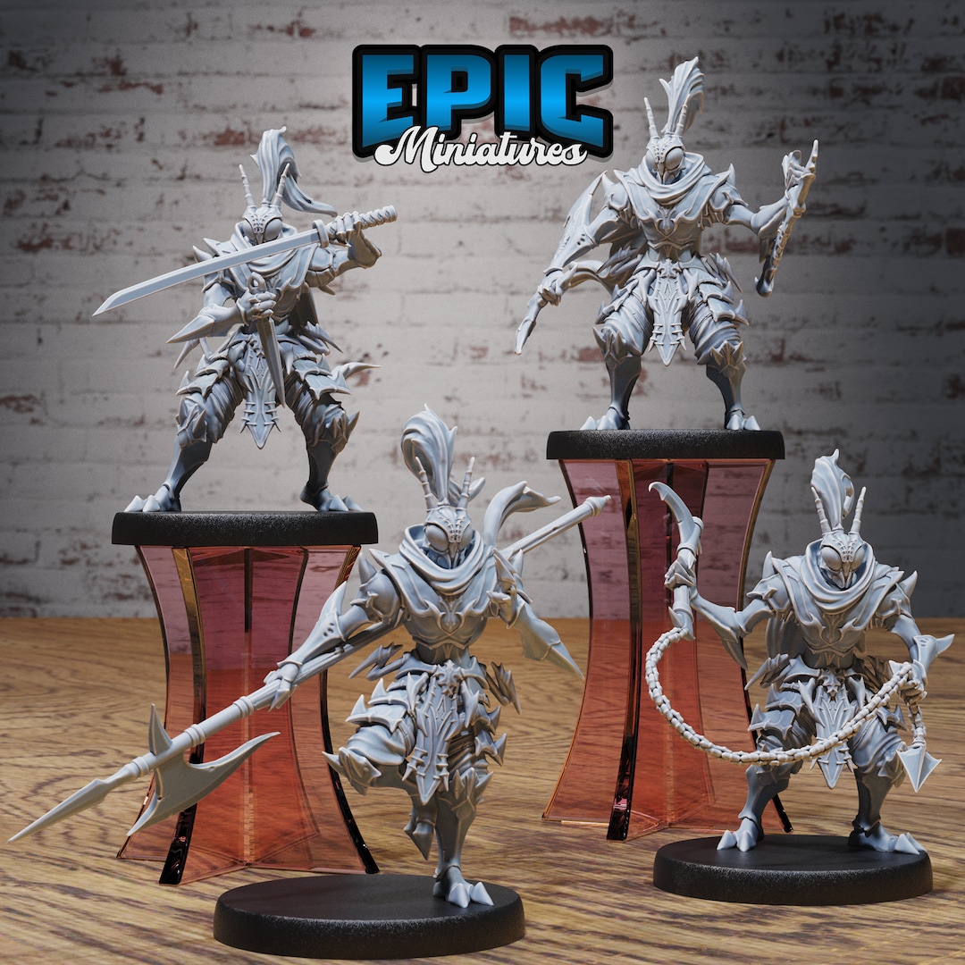 Insect Ninja Warrior 4x - Epic Miniatures - Insectoid Jungle - 28mm ...