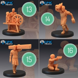 Farm Villagers | Dnd Miniatures | Epic Miniatures | 28mm 32mm Fantasy ...