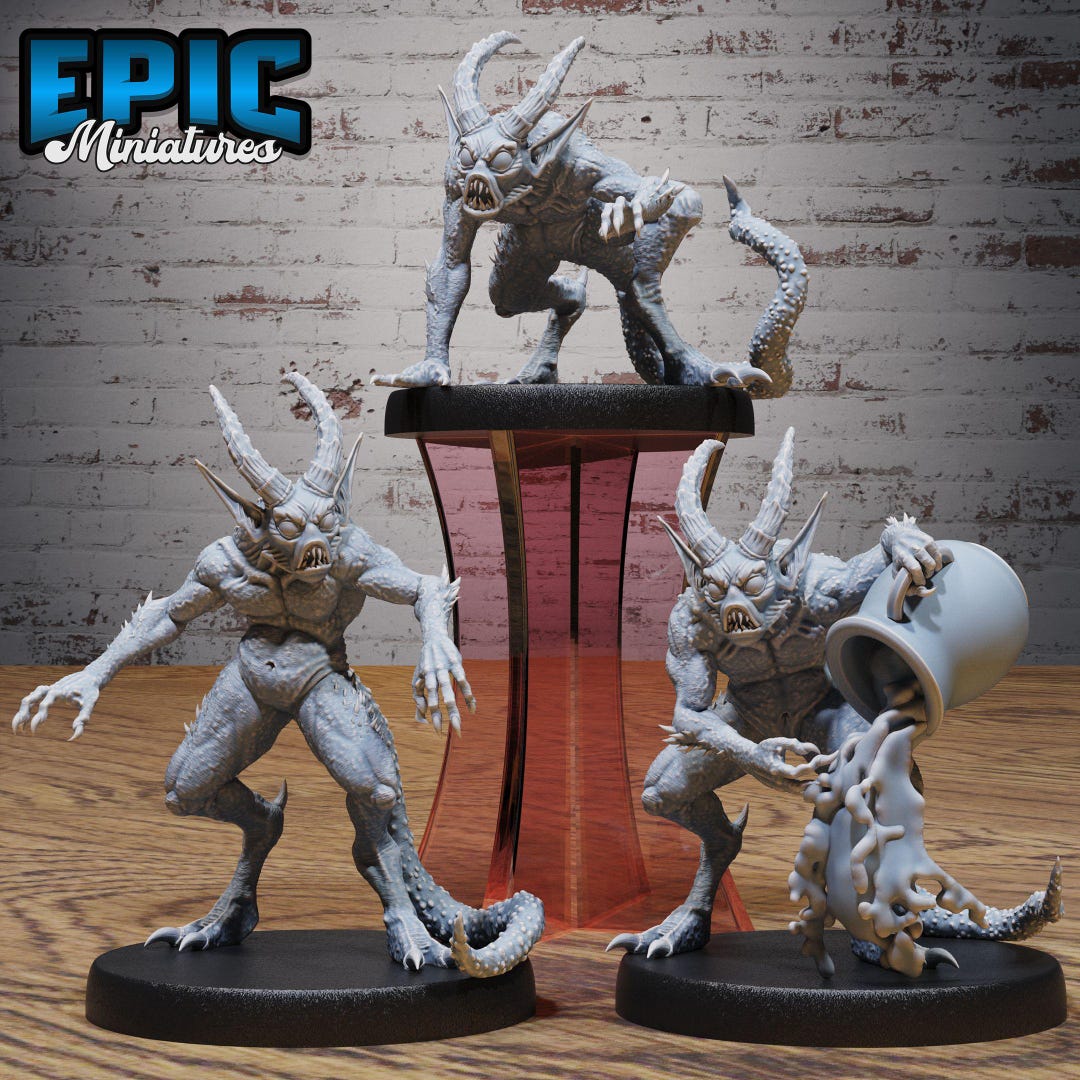 Quassit Classic Demon Miniatures – Set of 3 or Single | 25mm | 28mm ...