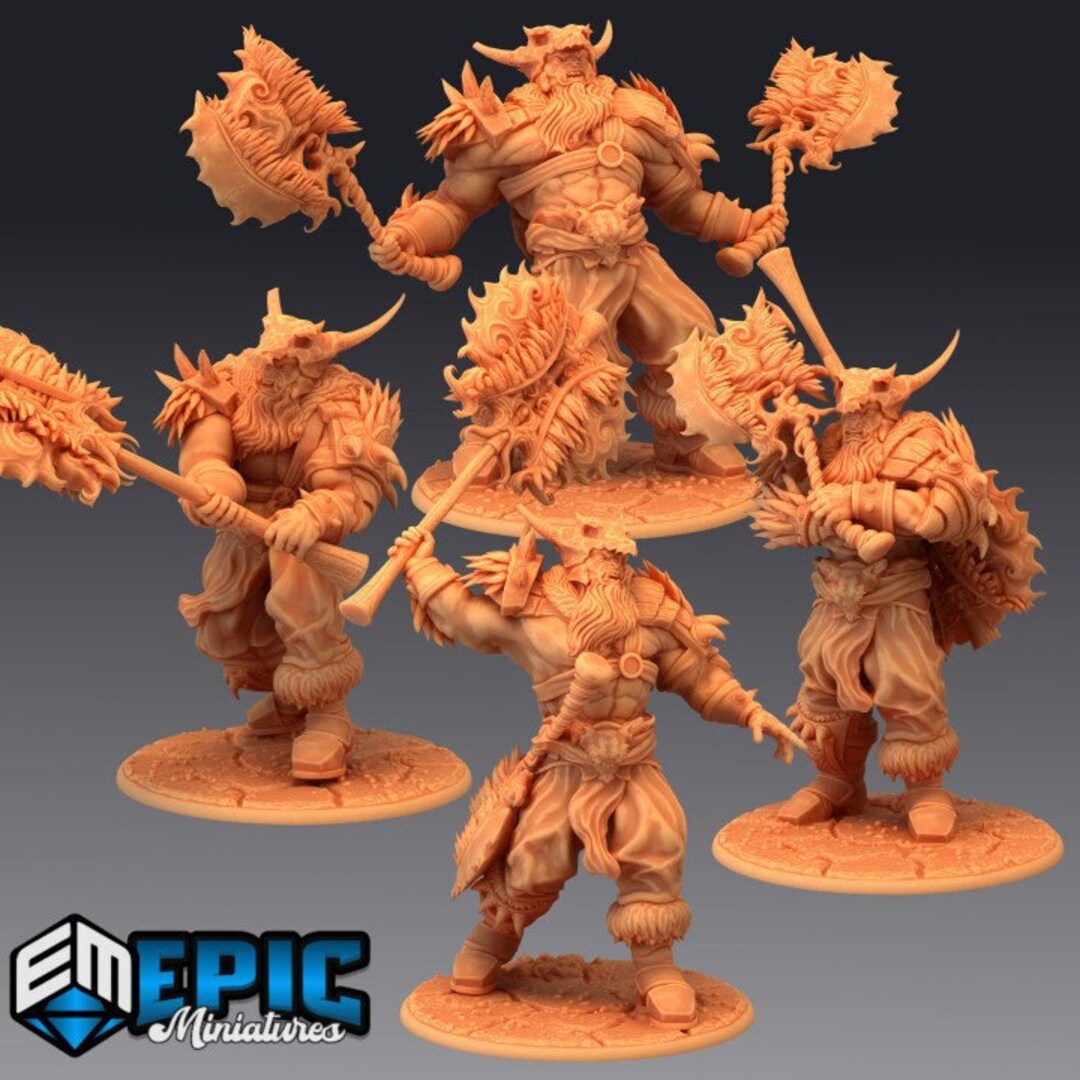 Frost Giant Warriors | 28mm Scale Dungeons and Dragons Miniatures for ...