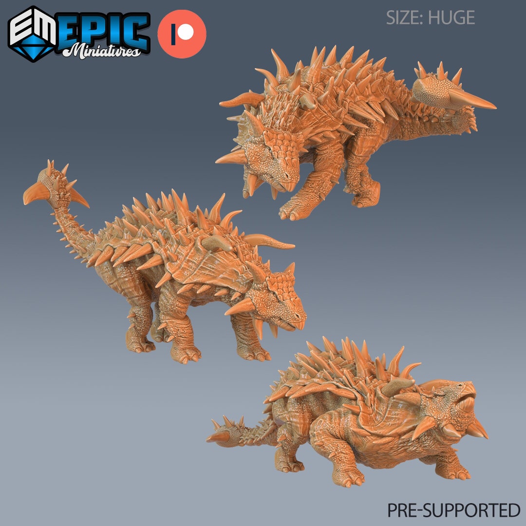 Epic Miniatures Ankylosaurus 28mm Scale Miniatures Jurassic Encounters ...