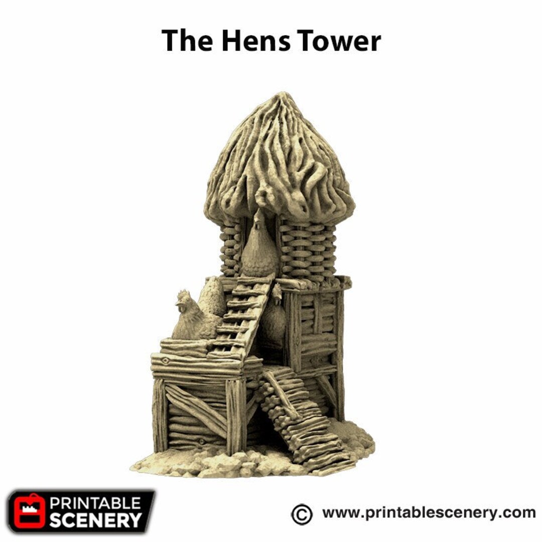 Chicken Coop Tower Fantasy Farm | Hens Tower | Wargames RPG Dnd Fantasy ...