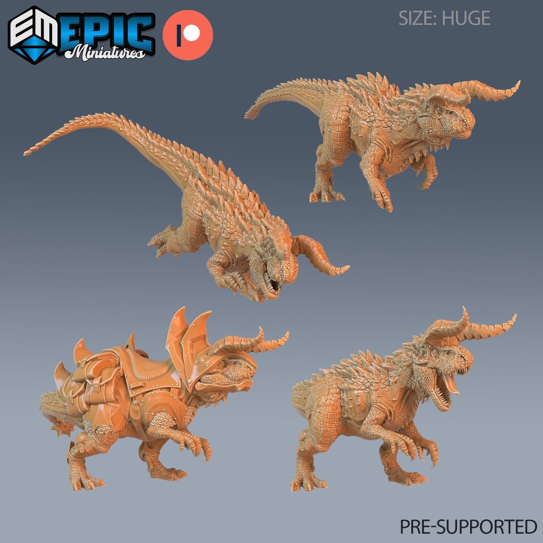 Epic Miniatures Carnotaurus | 28mm Scale Miniatures | Jurassic ...