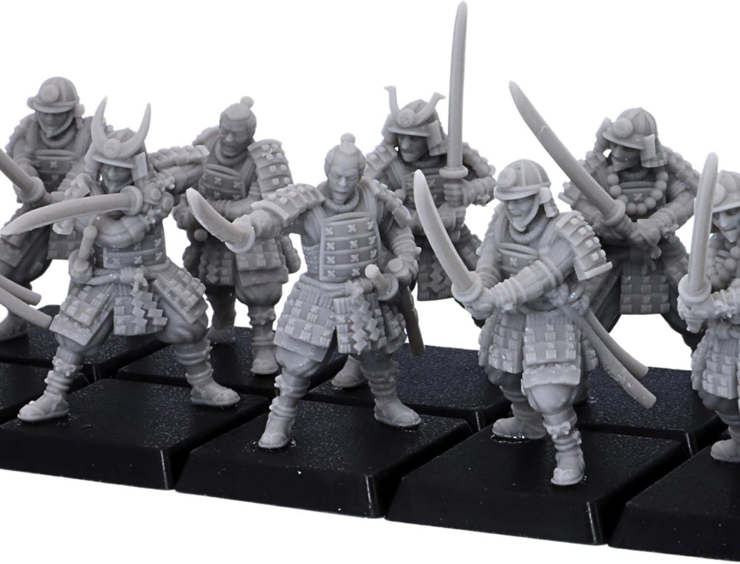 Japanese Samurai Swordsmen – Set of 12 Miniatures | 30mm Scale RPG ...