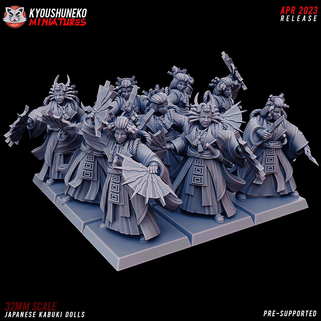 Japanese Kabuki Dolls Nippon Army - Kyoushuneko Miniatures, Kensei Test ...