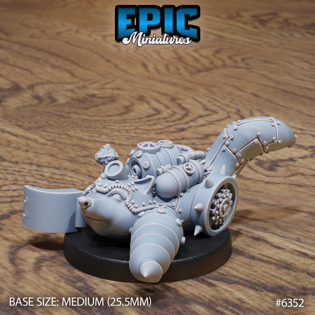 Mecha Mole – Steampunk Construct Miniature | 28mm Clockwork Beast ...