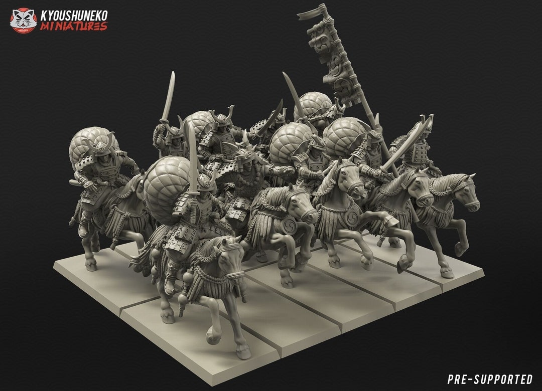 Japanese Samurai Sword Calvary X10 | Kyoushuneko Miniatures | 30mm ...