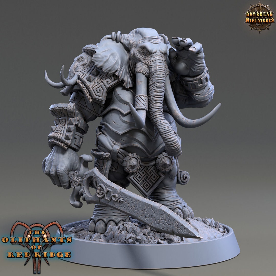 Elephant Man Cyrus Sword Weapon | Beastmen Army | 32mm Scale Wargaming ...