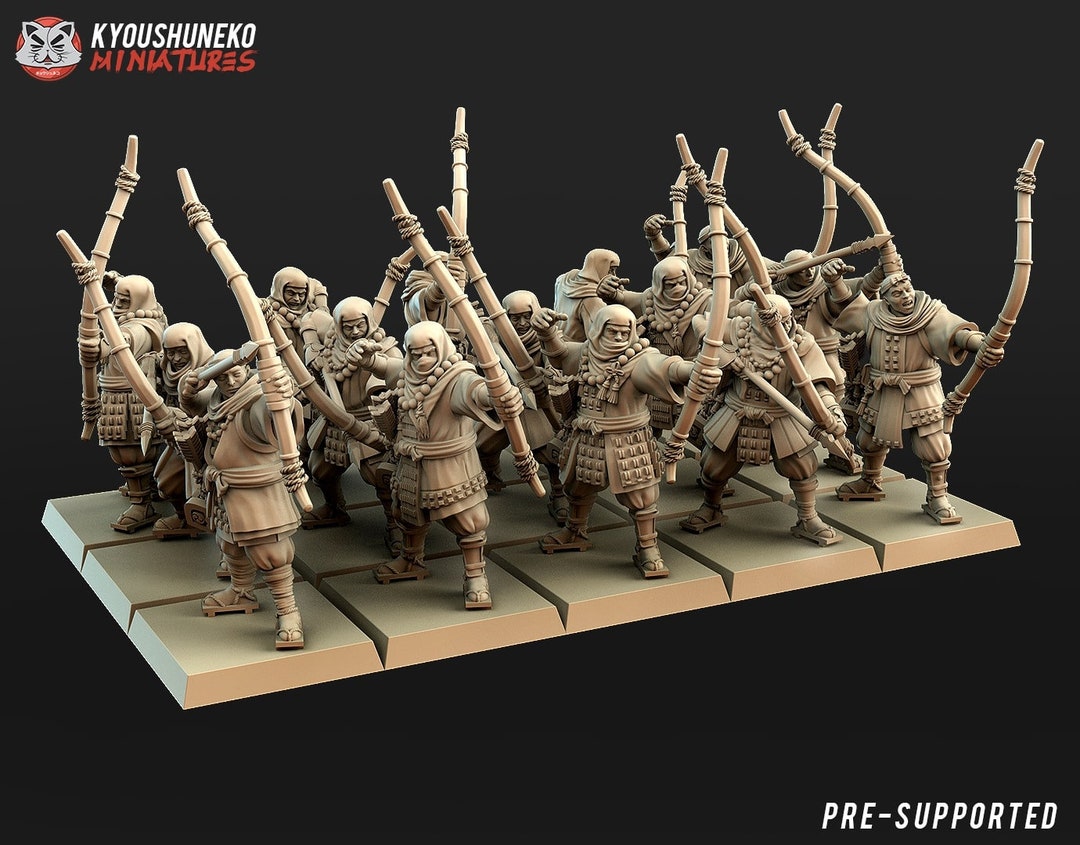 Japanese Sohei Monk Bowmen | Kyoushuneko Miniatures | 15mm-30mm Scale ... Japanese Sohei Monk Bowmen | Kyoushuneko Miniatures | 15mm-30mm Scale ...