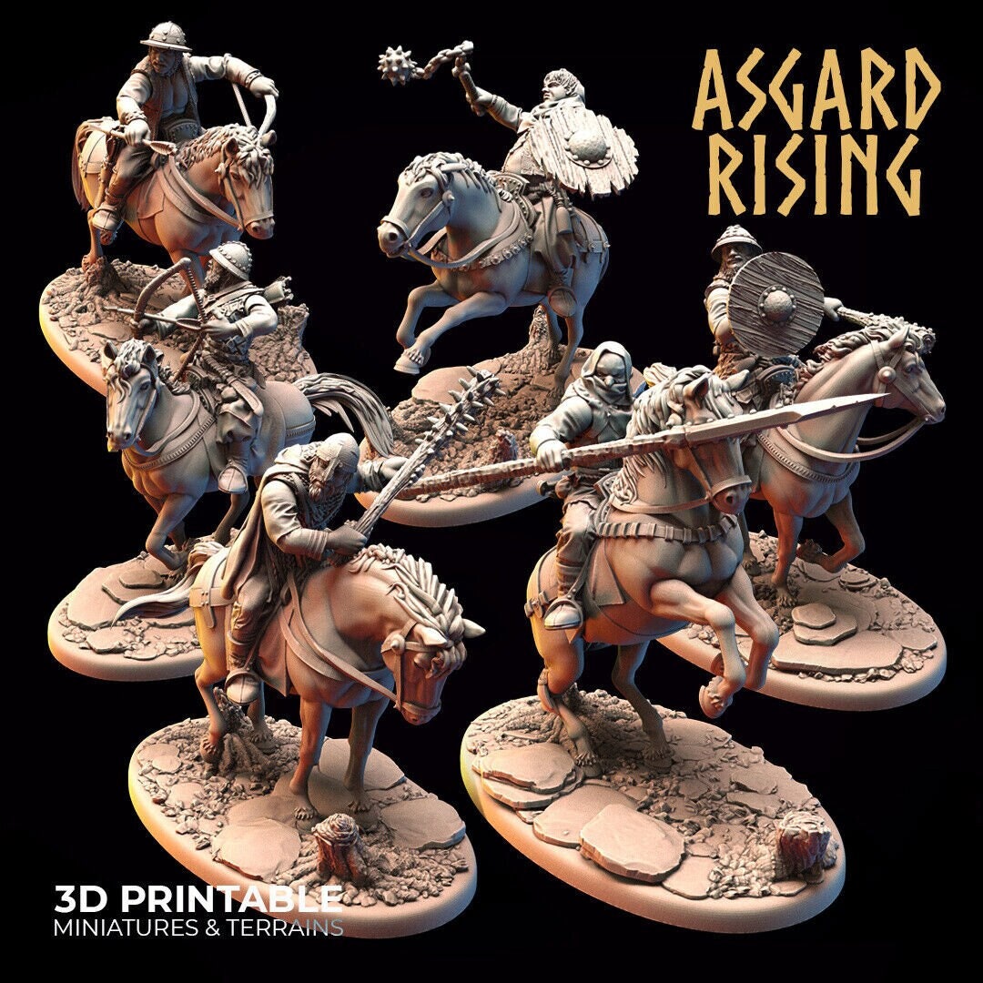 Warband Bandit Riders Mount on Horse | Tabletop Wargaming Fantasy D&D ...