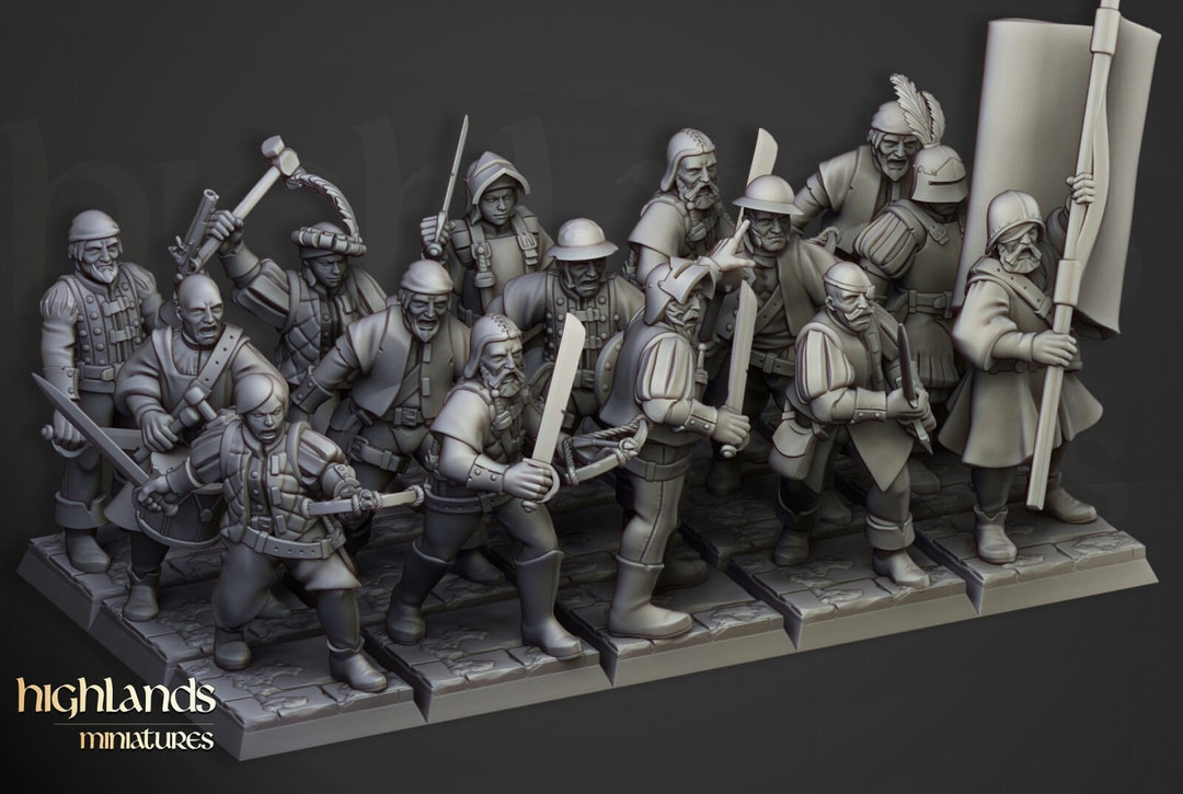 Sunland Militia Feudal Army Military Soldiers Tabletop Dnd Fantasy RPG ...