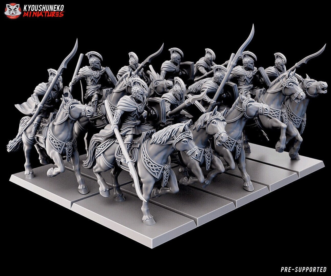 Elf Silver Spearmen Cavalry | Elf Knight Warrior | Tabletop RPG Dnd ...