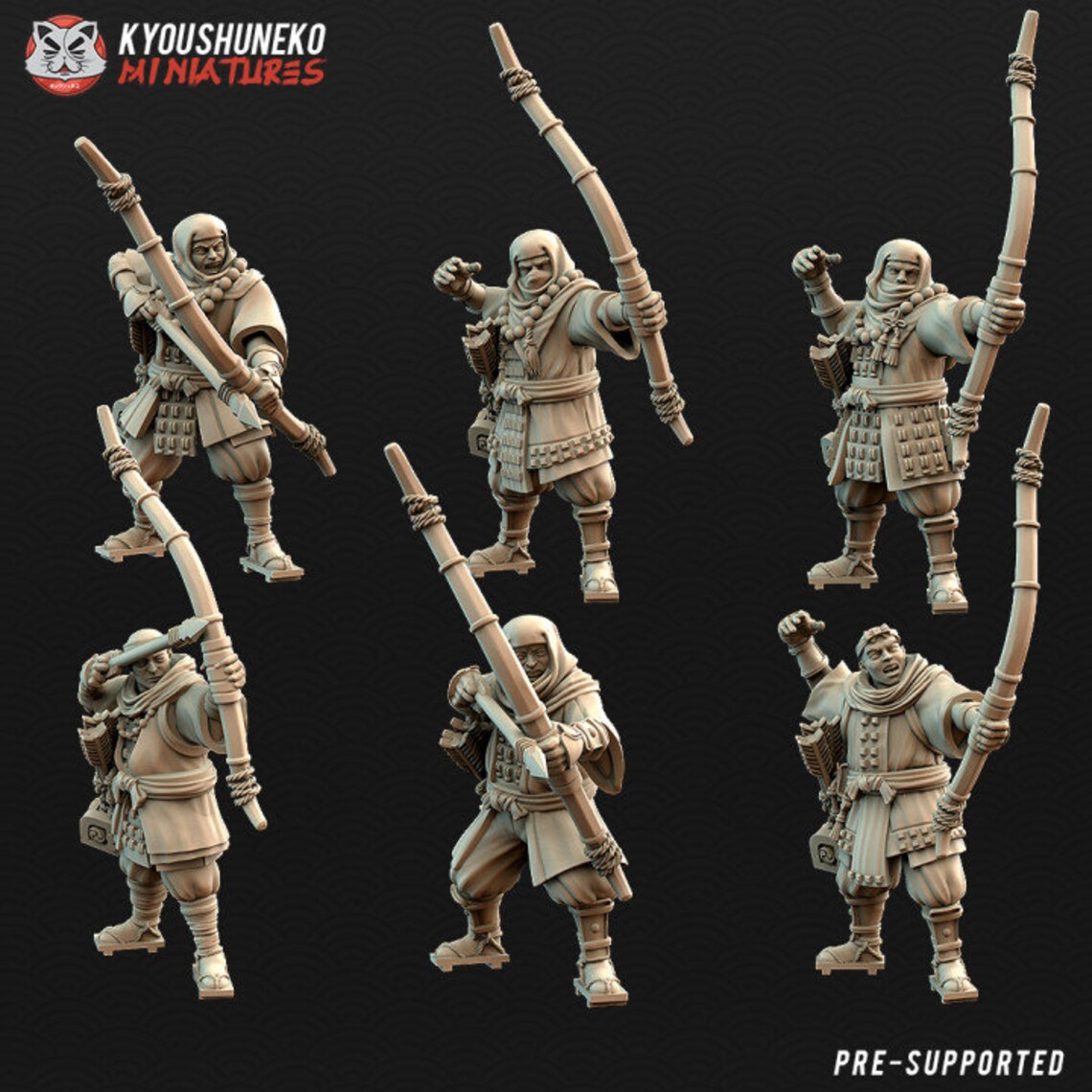 Japanese Sohei Monk Bowmen | Kyoushuneko Miniatures | 15mm-30mm Scale ...