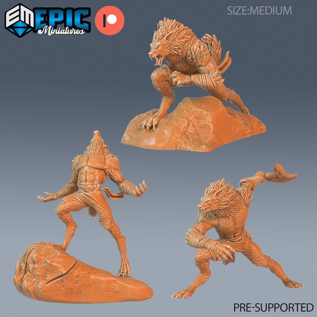 Epic Miniatures Werewolf Cursed | 28mm Scale Miniatures | Vampires ...