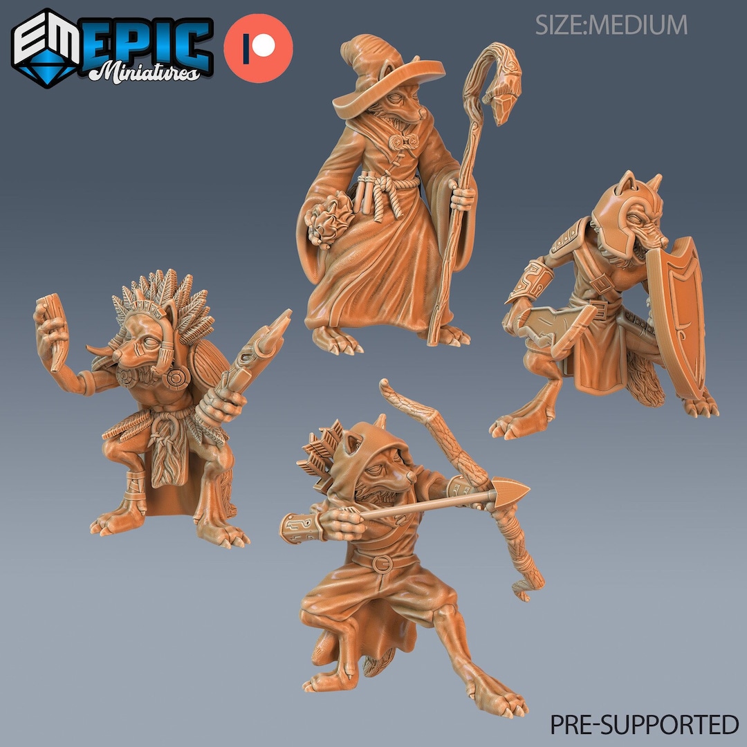 Epic Miniature Fox Folk Tribe 28mm Scale Miniatures Wild Winter ...