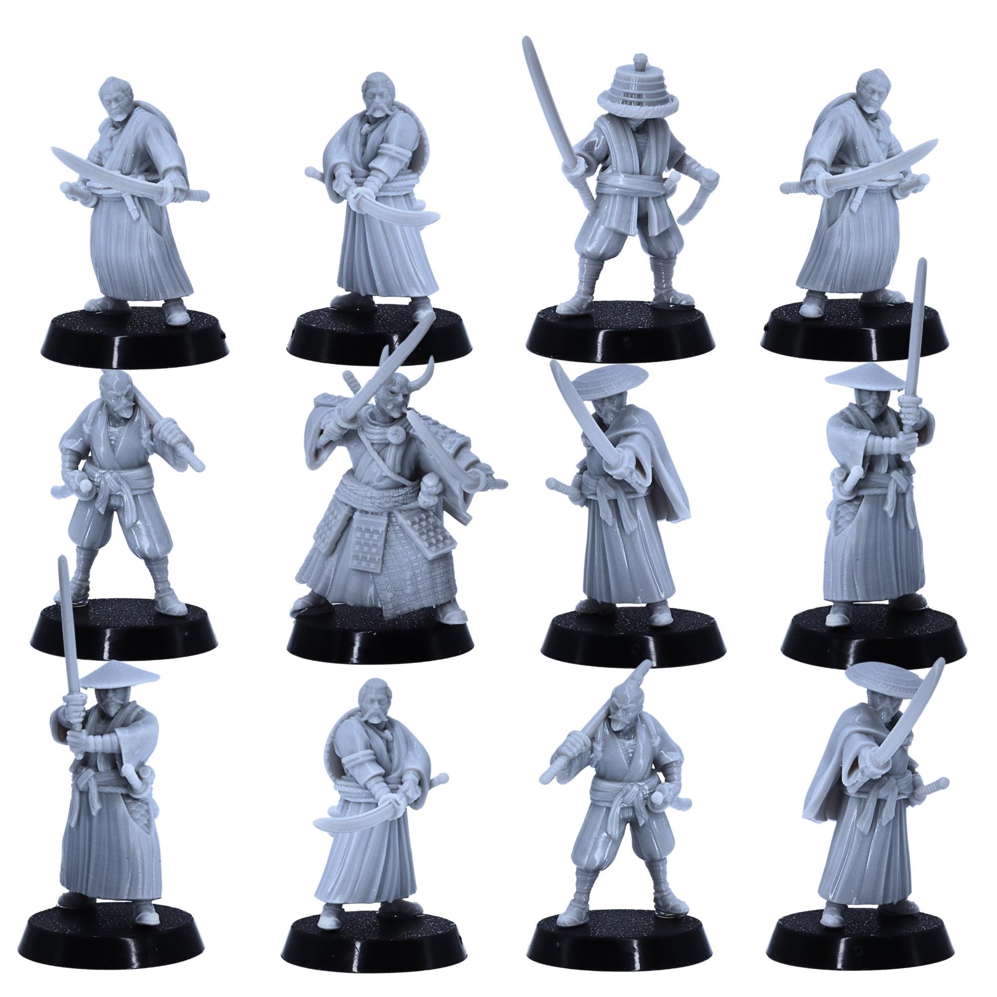 Japanese Samurai Ronin X18 | 30mm Scale Feudal Infantry | Kyoushuneko ...