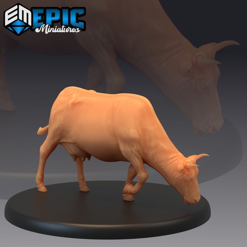 Farm Animal Cow | 28mm Scale Dungeons and Dragons Miniatures for ...