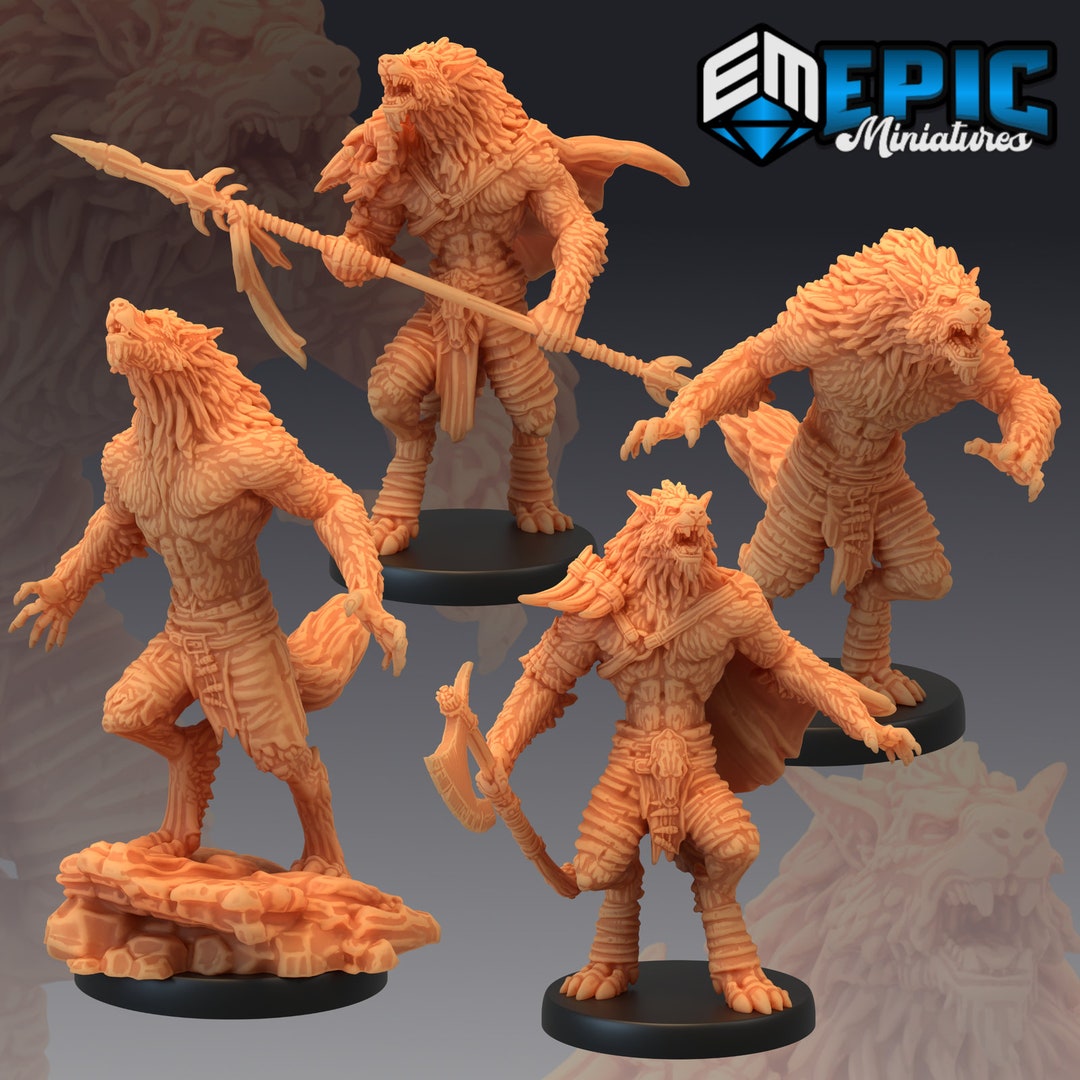 Werewolf | 28mm Scale Dungeons and Dragons Miniatures for Tabletop ...