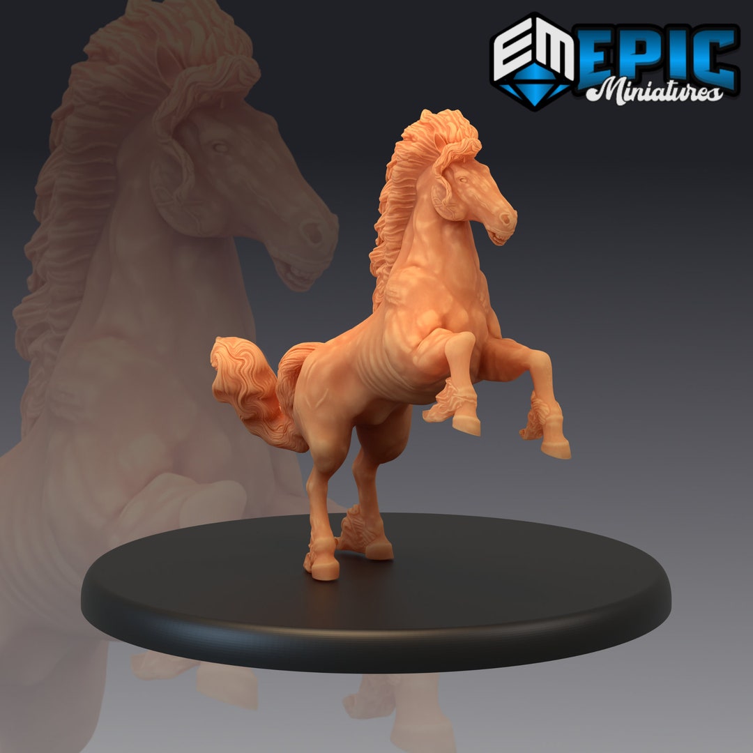 EPIC HORSE Horse Mount 28mm Scale Dungeons and Dragons Miniature for ...
