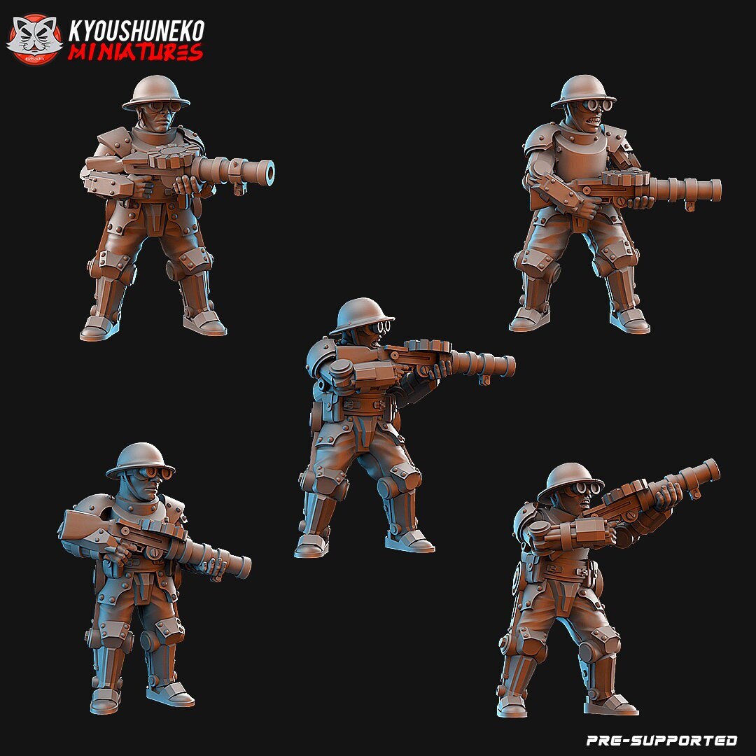 British Machine Gun Heavy Infantry | Steampunk Wargames Historical ...