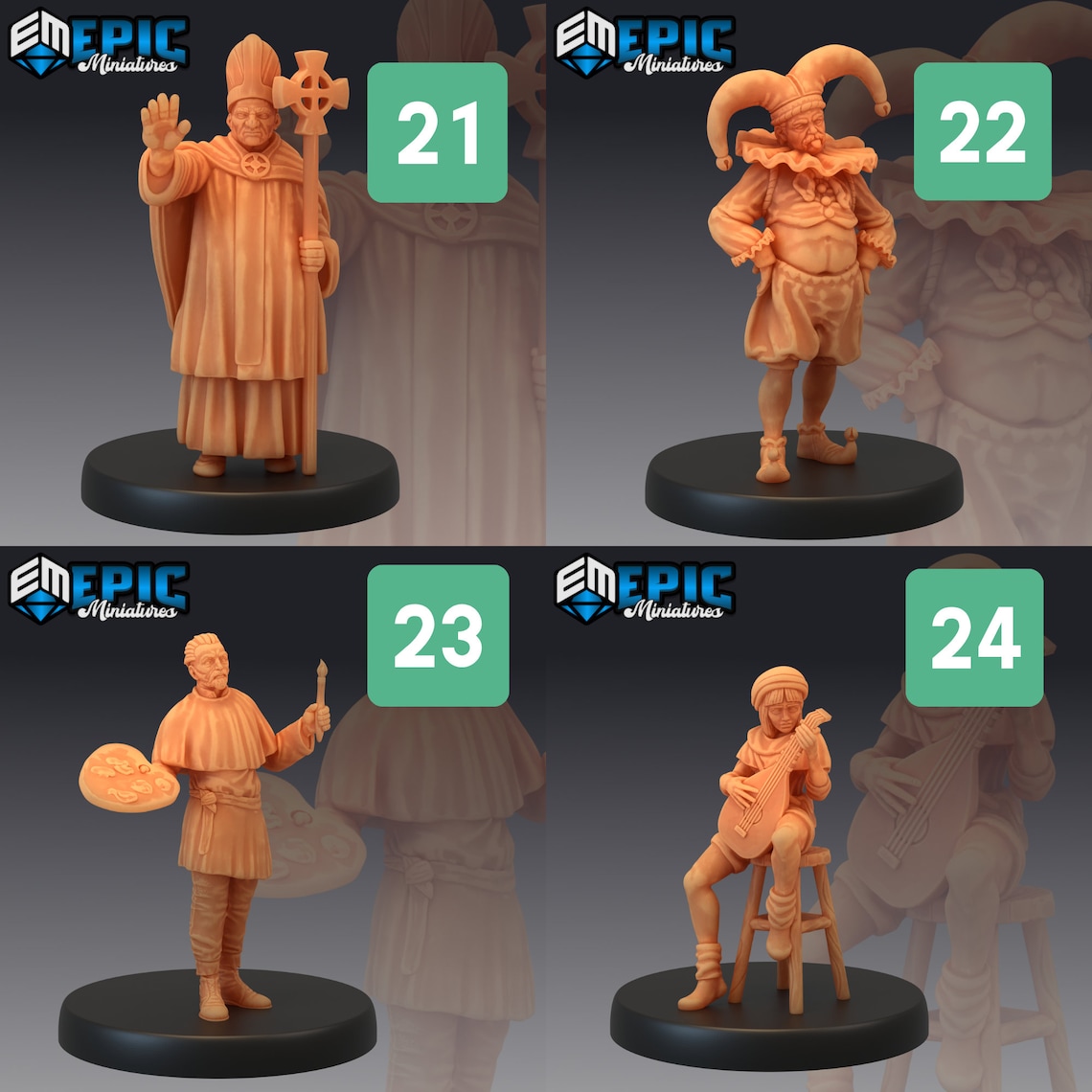 Farm Villagers Dnd Miniatures Epic Miniatures 28mm 32mm - Etsy