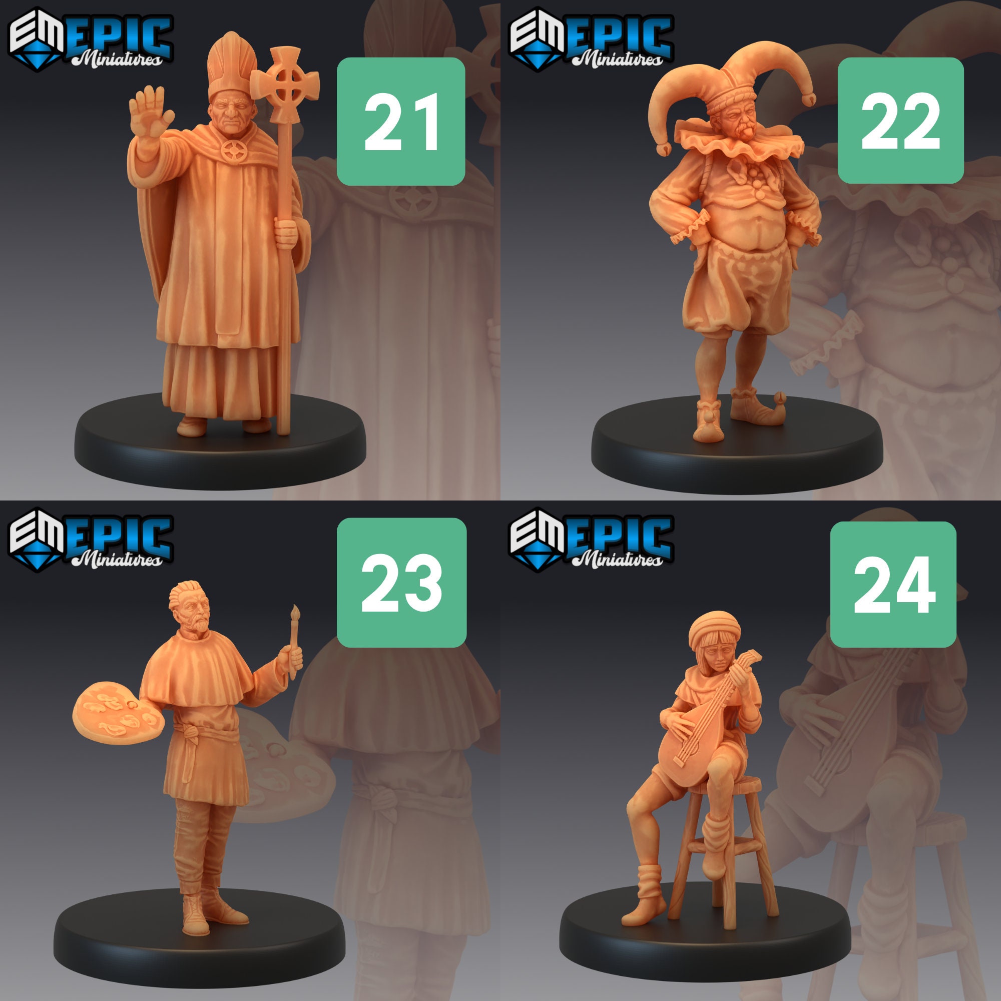 Farm Villagers Dnd Miniatures Epic Miniatures 28mm 32mm - Etsy