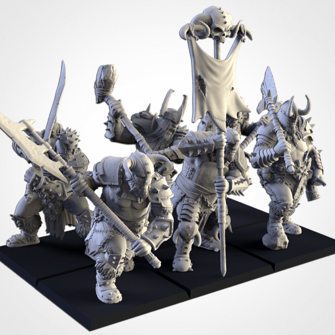 Thug Ogres Orc Ogre Khans Heavy Weapon Ogres 30mm Scale - Etsy