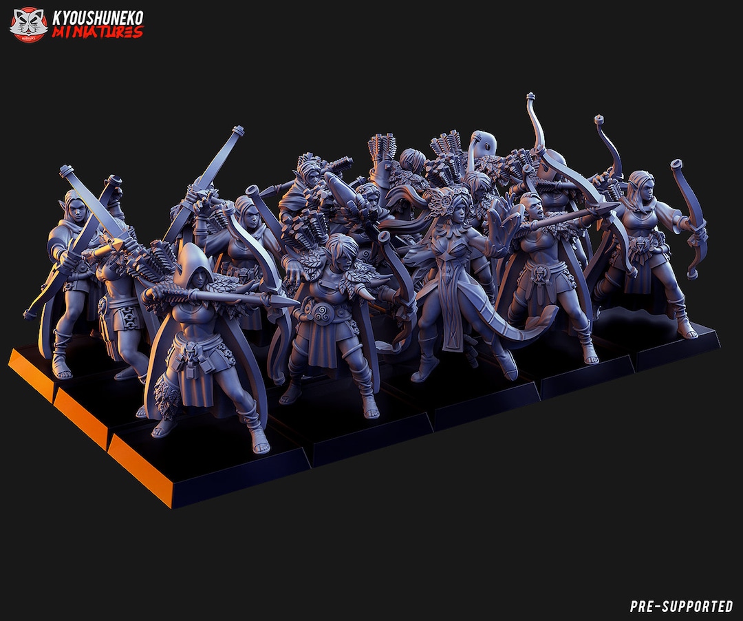 Forest Scouts | Elves Archer | Tabletop RPG Dnd Fantasy Elf Miniatures ...