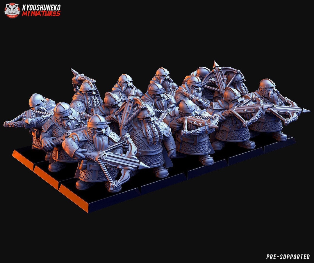 Kyoushuneko Miniatures Dwarf Crossbowmen | Archer | Dwarf Unit ...