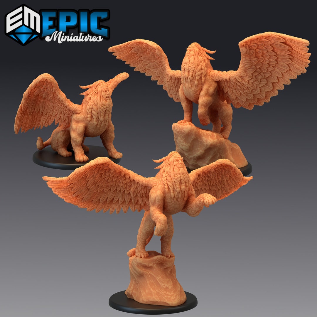 Androsphinx 28mm Scale Dungeons and Dragons Miniatures for - Etsy