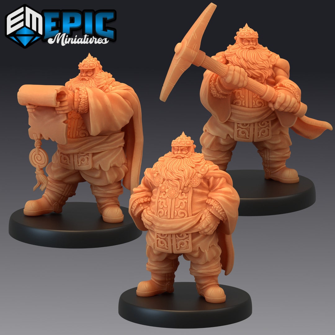 Fire Dwarf Male | 28mm Scale Dungeons and Dragons Miniatures for ...