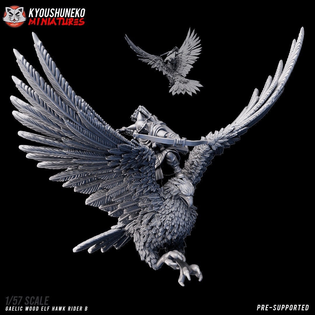 Gaelic Wood Elf Hawk Riders | Mounted Elves | Wargames RPG Dnd Fantasy ...