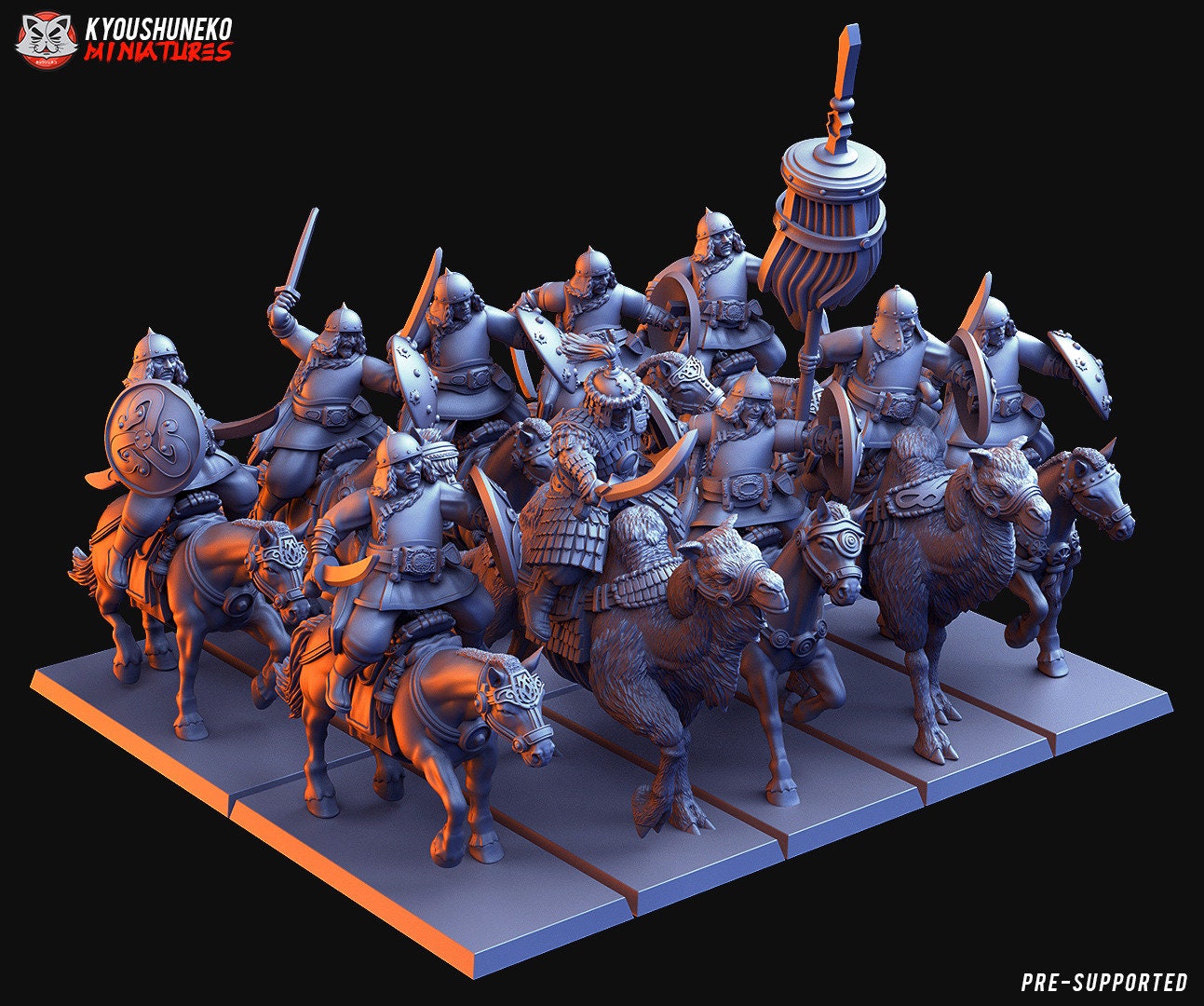 Mongol Swordsmen Cavalry Unit X10 Kyoushuneko Miniatures - Etsy