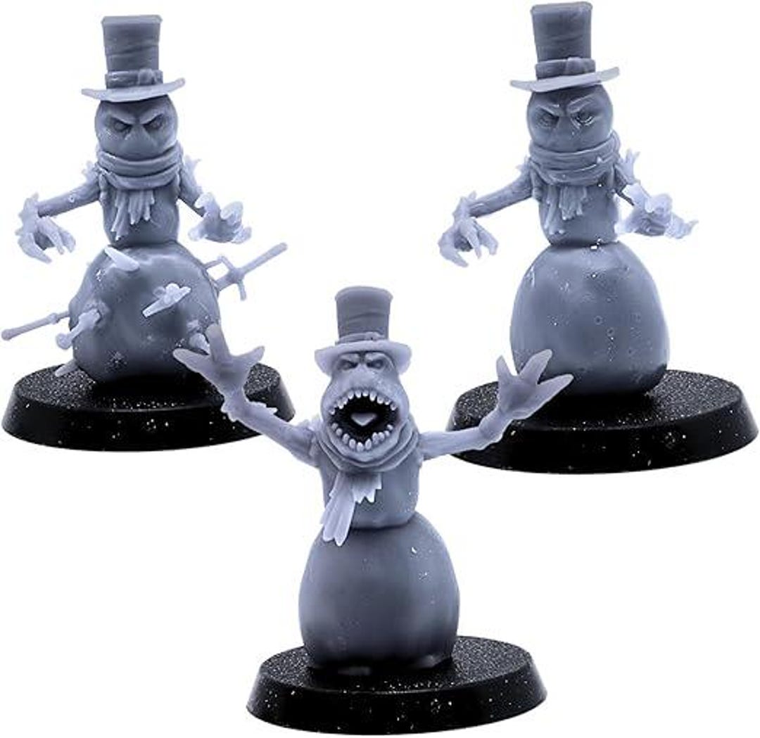 Snowmen Miniatures Set – 3 Animated Frost Monsters | 28mm Scale Dnd ...