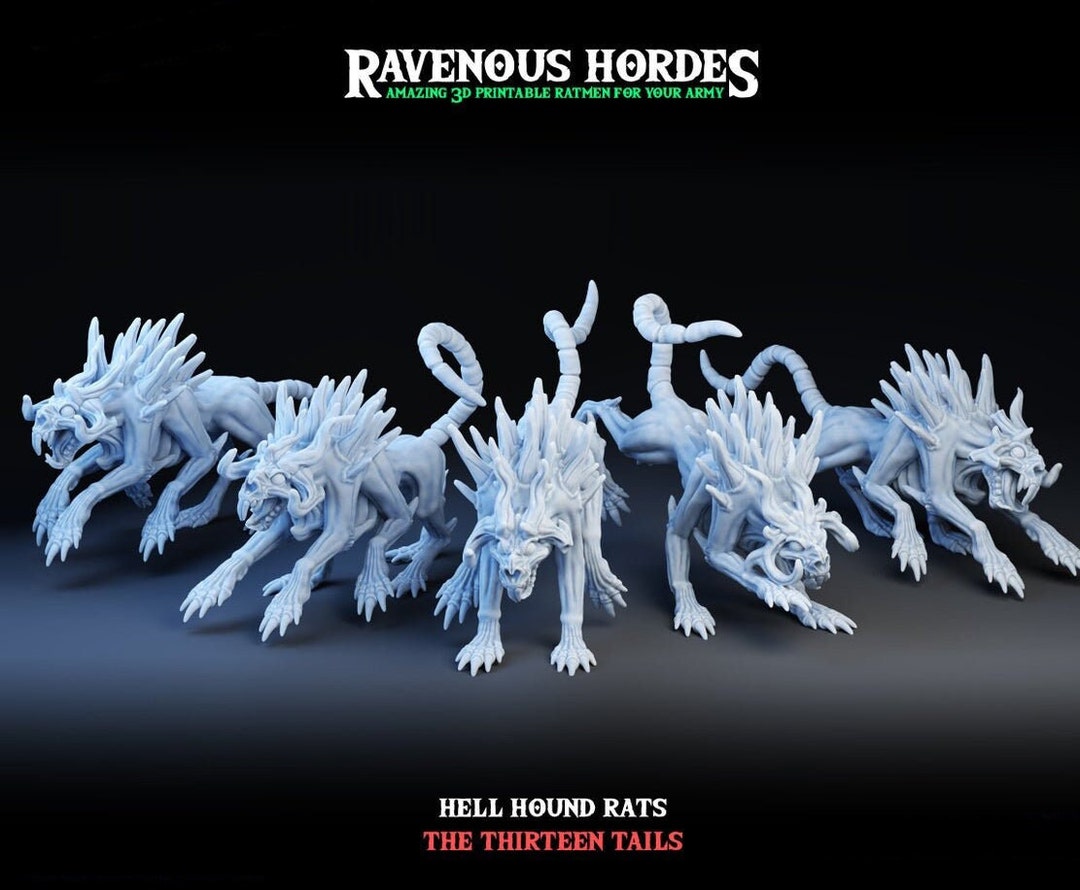 Hell Hound Rats | Ratmen Ratfolk | Dire Rat | Evil Rat | Unpainted ...