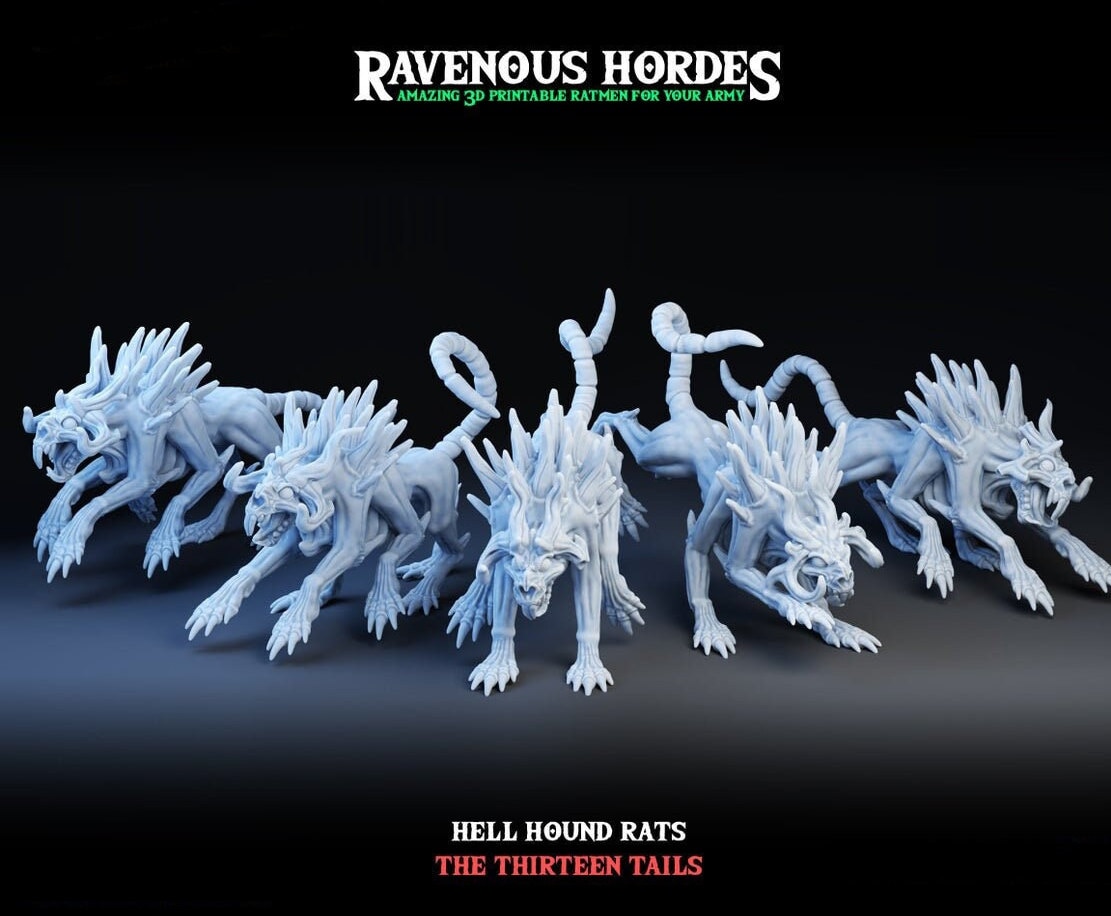 Hell Hound Rats Ratmen Ratfolk Dire Rat Evil Rat - Etsy