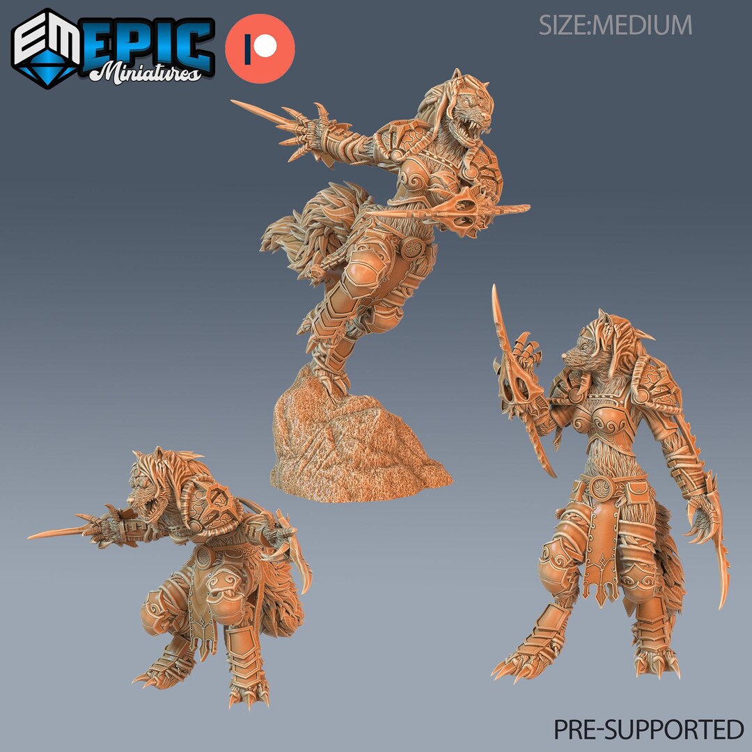 Epic Miniatures Werewolf Adventurer Female 28mm Scale Miniatures ...