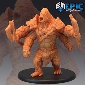 GIRALLON | Ape Gorilla Monster | 28mm Scale Dungeons and Dragons ...