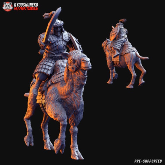 Mounted Mongol General on Camel Kyoushuneko Miniatures - Etsy