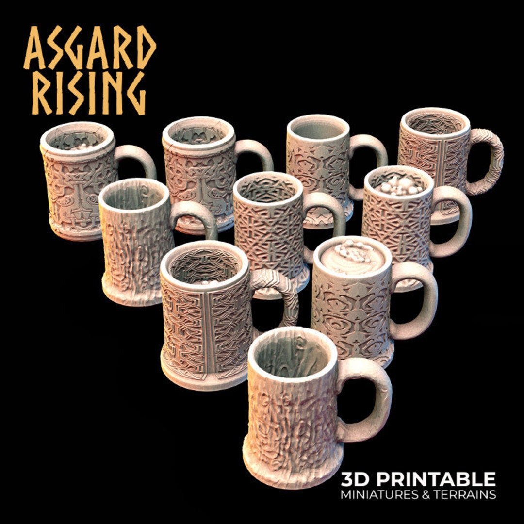 Tavern Bar Beer Mug Miniatures Props Scenery- 28mm Scale Tabletop Games ...