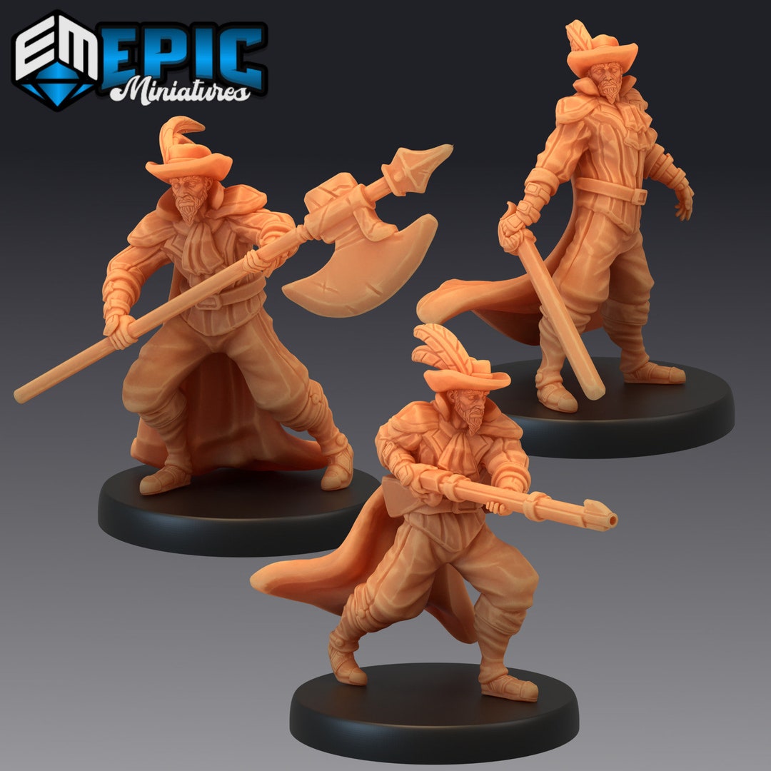 Musketeer | 28mm Scale Dungeons and Dragons Miniatures for Tabletop ...
