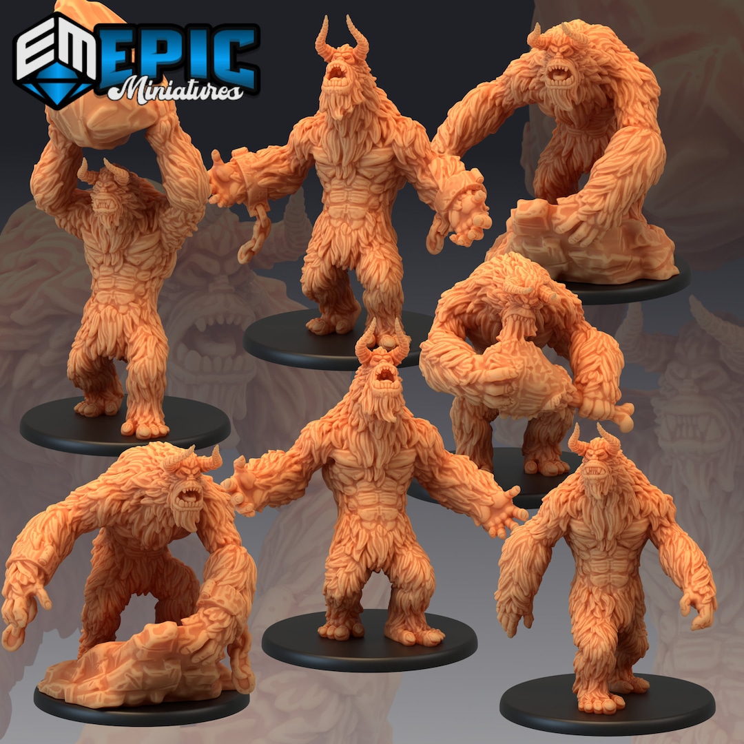 Yeti | 28mm Scale Dungeons and Dragons Miniatures for Tabletop Gaming ...