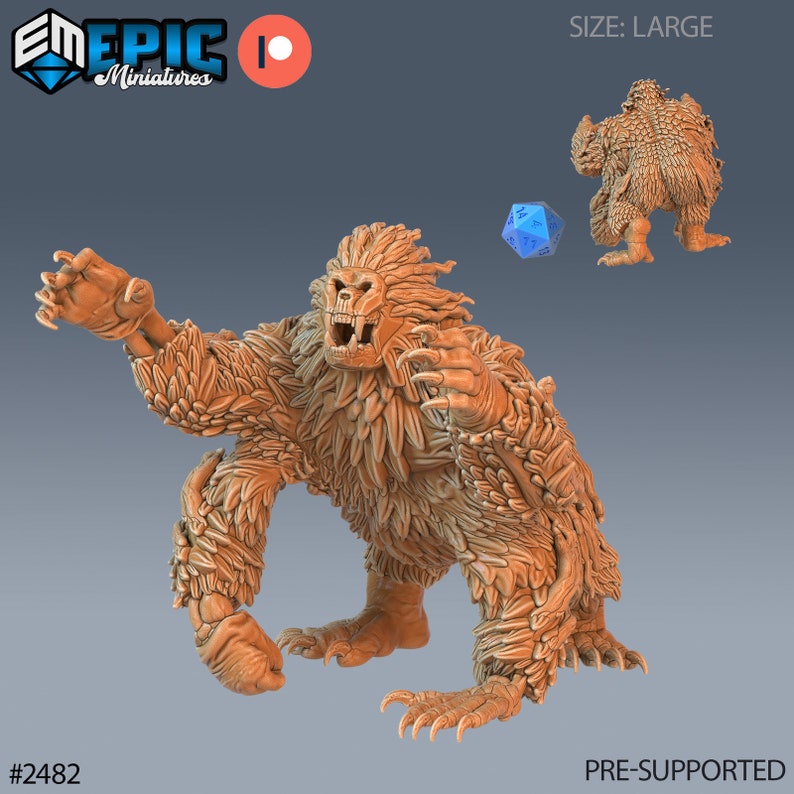 Undead Girallon 28mm Scale Dungeons and Dragons Miniatures - Etsy