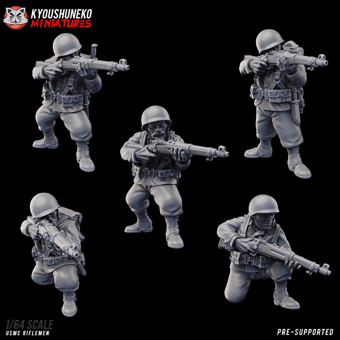 WW2 US Marine Corps Riflemen | Wargames Historical American Military ...