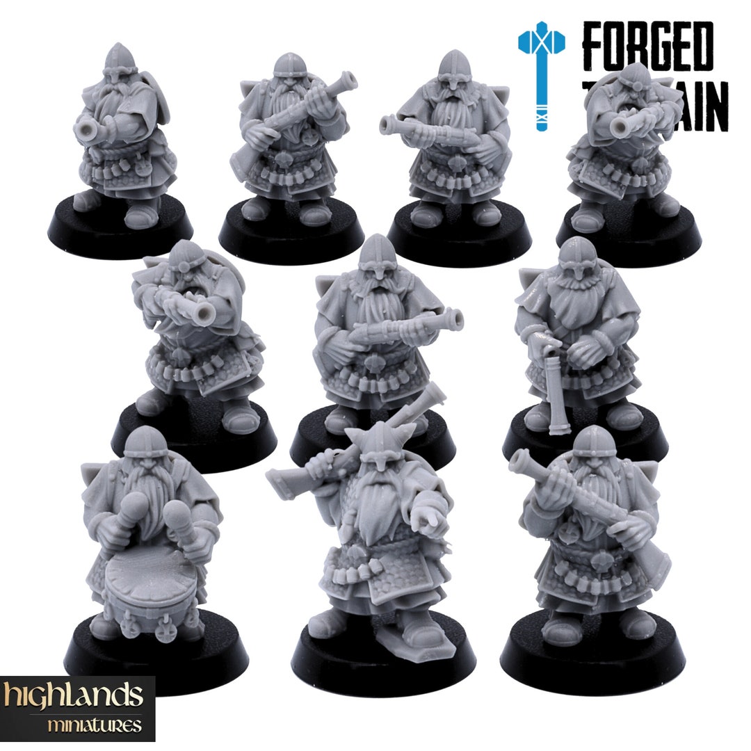 Dwarf Marksmen, Sons of Ymir, Highlands Miniatures, Dwarfs Hand Cannon ...