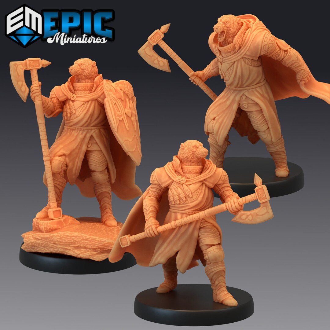 Polar Bear Paladin | 28mm Scale Dungeons and Dragons Miniatures for ...