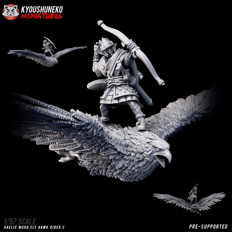 Gaelic Wood Elf Hawk Riders | Mounted Elves | Wargames RPG Dnd Fantasy ...