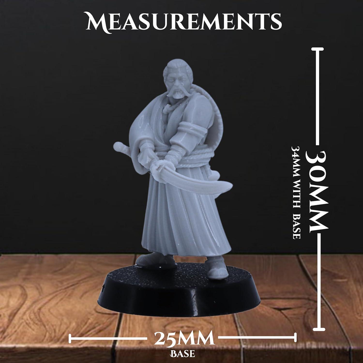 Japanese Samurai Ronin X12 Set Miniatures | Tabletop Wargames | 30mm ...