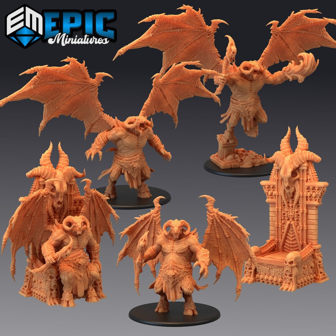 Epic Miniature Orc Demon Lord | 28mm Scale Miniatures | Restless Bones ...